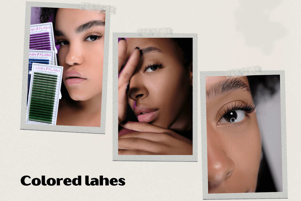 Beyond black: exploring the world of color lashes in extension work ...